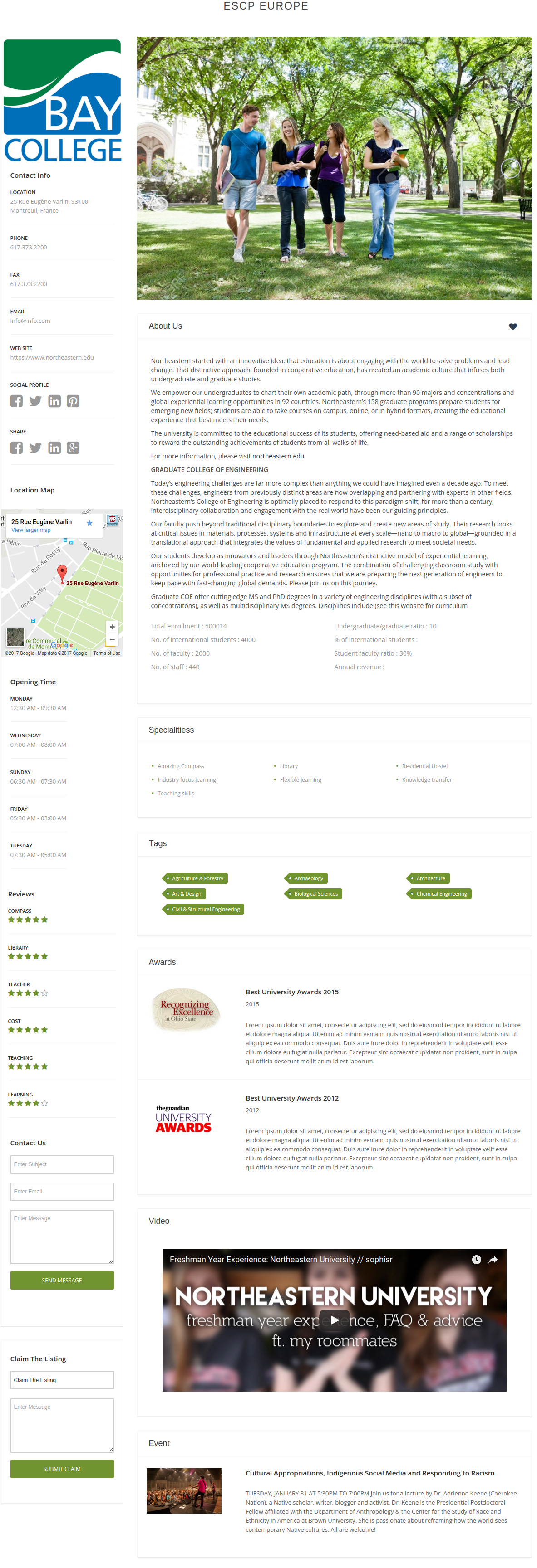 Institutions Directory by e-plugins | CodeCanyon